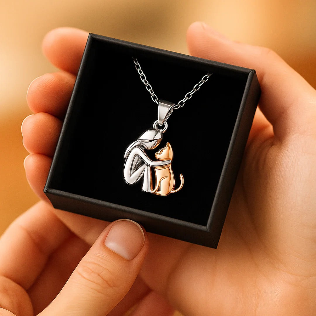 Cat Hug Pendant Necklace – Leanne & Co